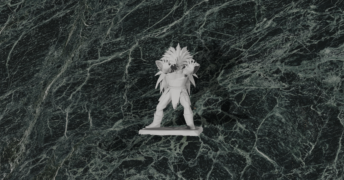 Raditz Dragon Ball Z #24 Optimized for 3D Printing by 3DPremiun ...