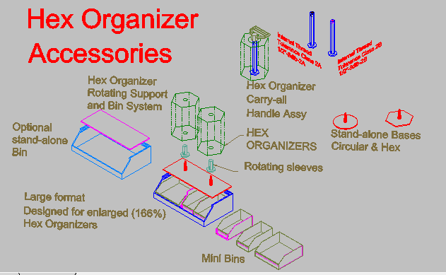 Hex Organizers Accessories (large scale - 166%) by Gramps | Download ...