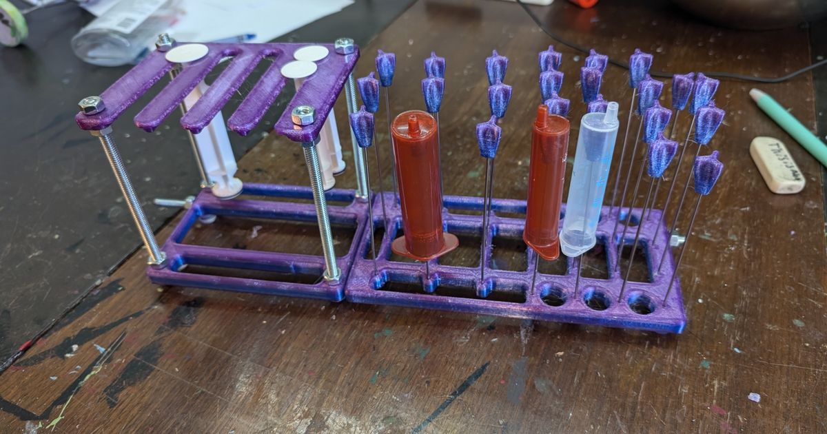Syringe drying rack 15 - 20mm id by matthew s | Download free STL model ...