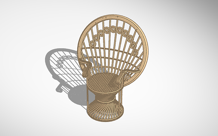 Peacock Chair - Rattan by Isabel Garza | Download free STL model ...