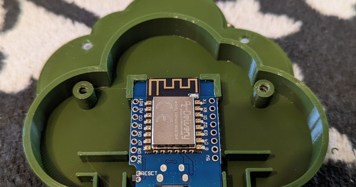 D1 Mini Cloud Housing by Toby | Download free STL model | Printables.com
