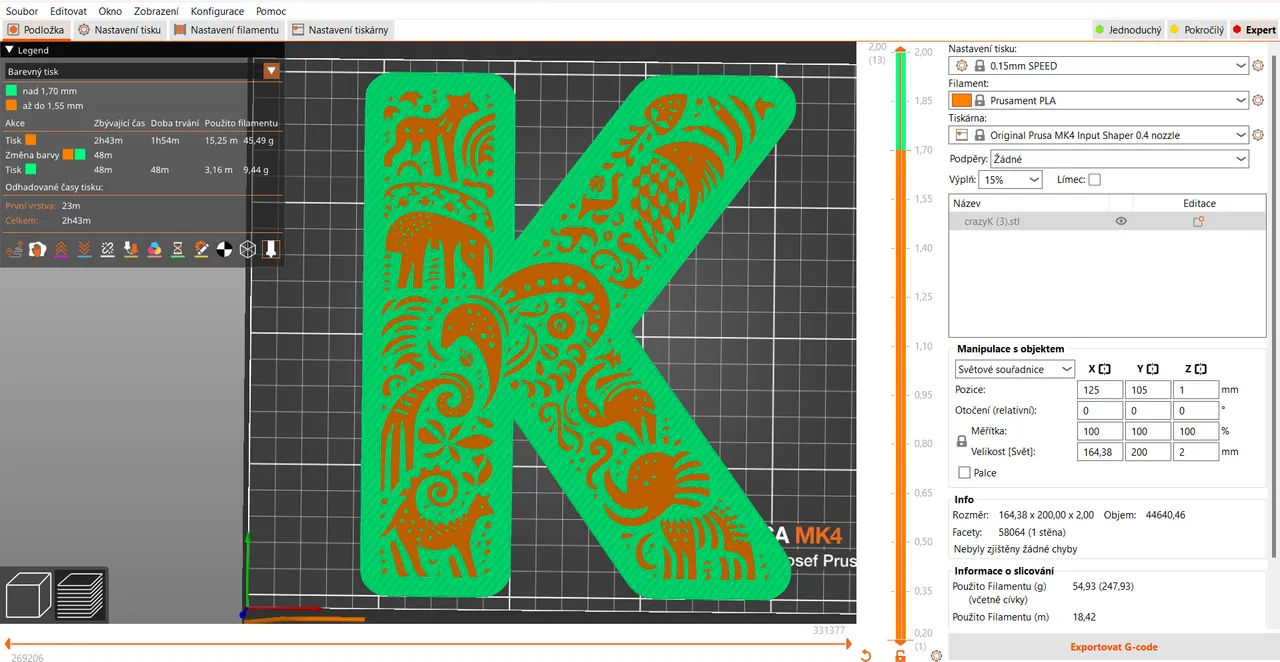 Crazy alphabet: Letter K by Nina Máčová | Download free STL model ...