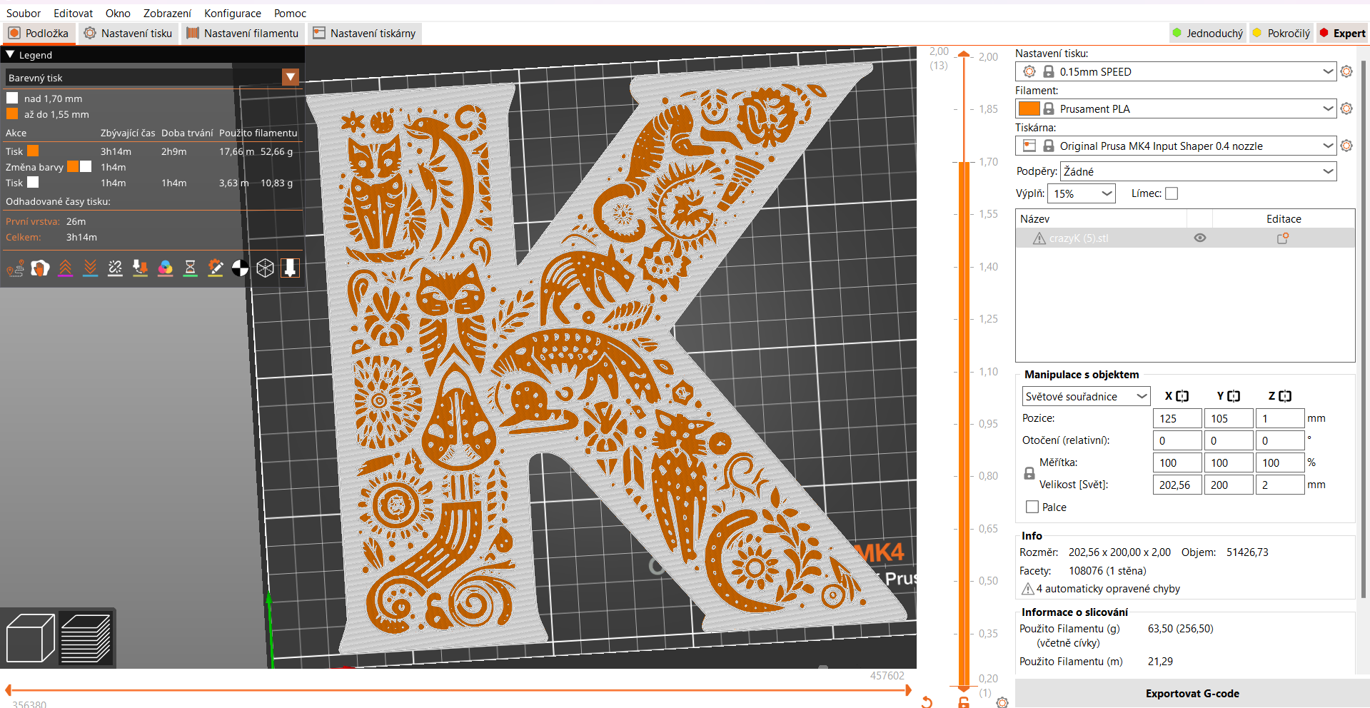 Crazy alphabet: Letter K by Nina Máčová | Download free STL model ...