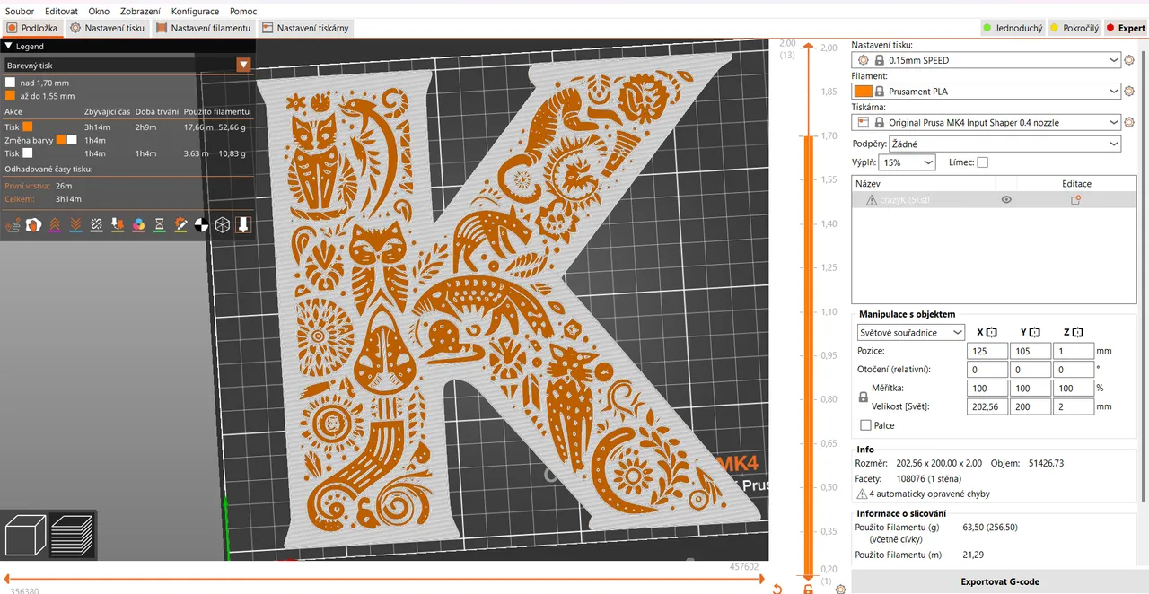 Crazy alphabet: Letter K by Nina Máčová | Download free STL model ...