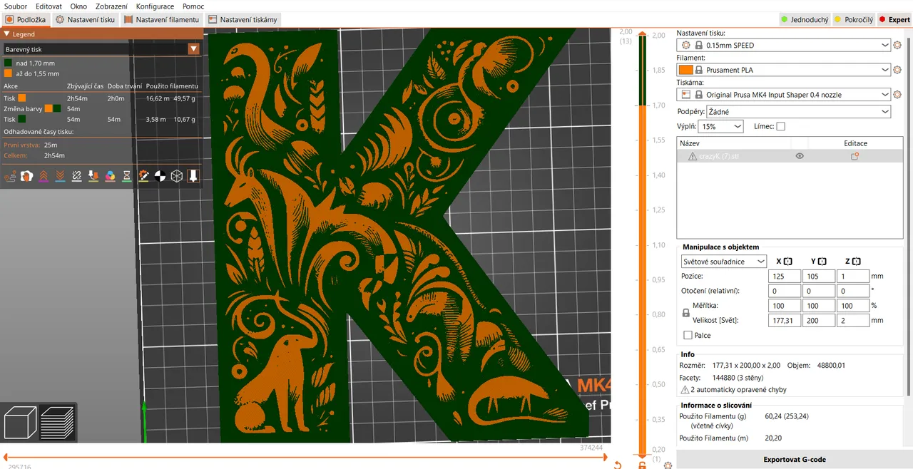 Crazy alphabet: Letter K by Nina Máčová | Download free STL model ...