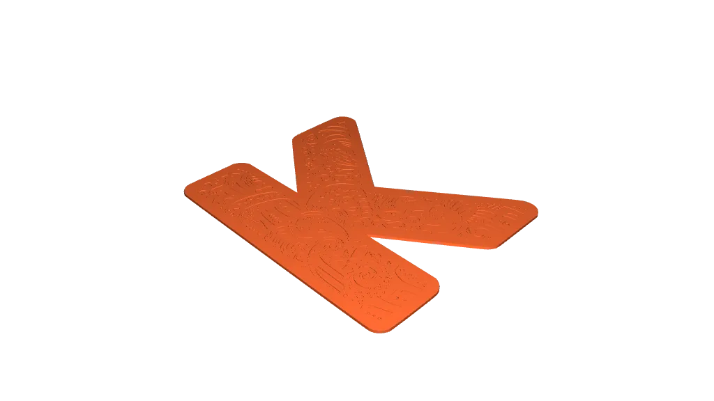 Crazy alphabet: Letter K by Nina Máčová | Download free STL model ...