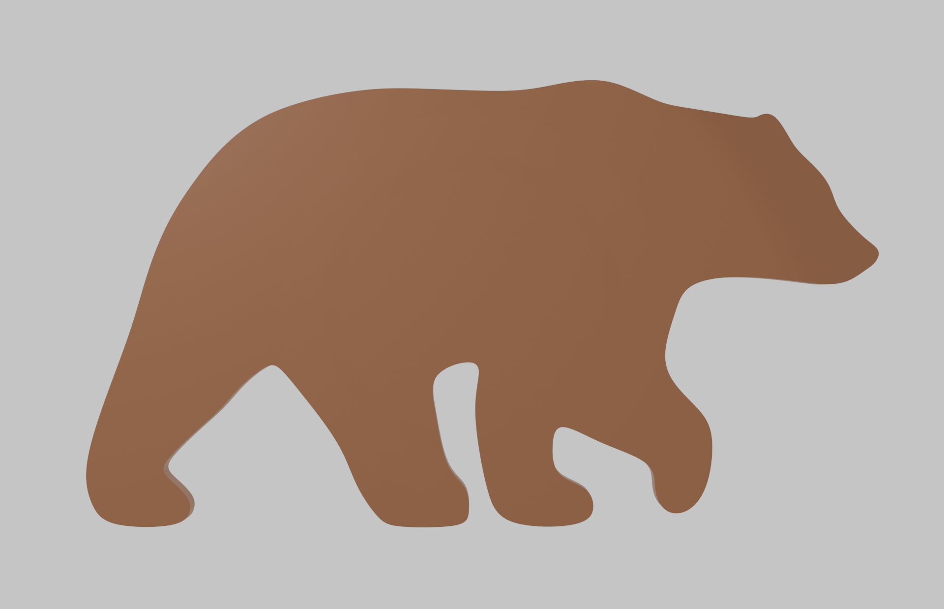 2D Bear by Elhay Journo | Download free STL model | Printables.com