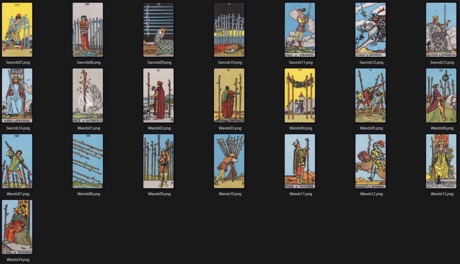 All 78 Tarot Cards Rider-Waite Smith full Deck por Lief Erikson ...