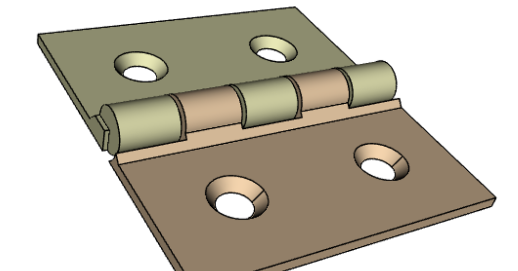 Parametric hinge print in place - CadQuery par Andy Wings | Téléchargez ...