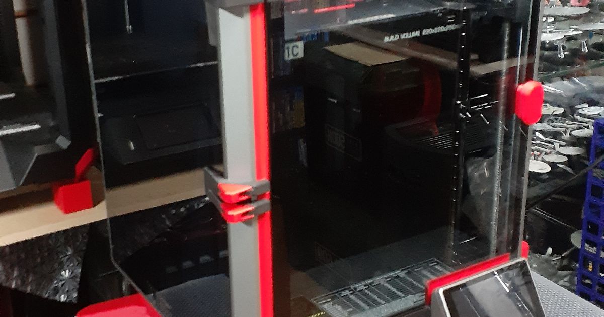 Creality K1 - Hinged Riser and Chain Recess With 15mm Height Increase ...