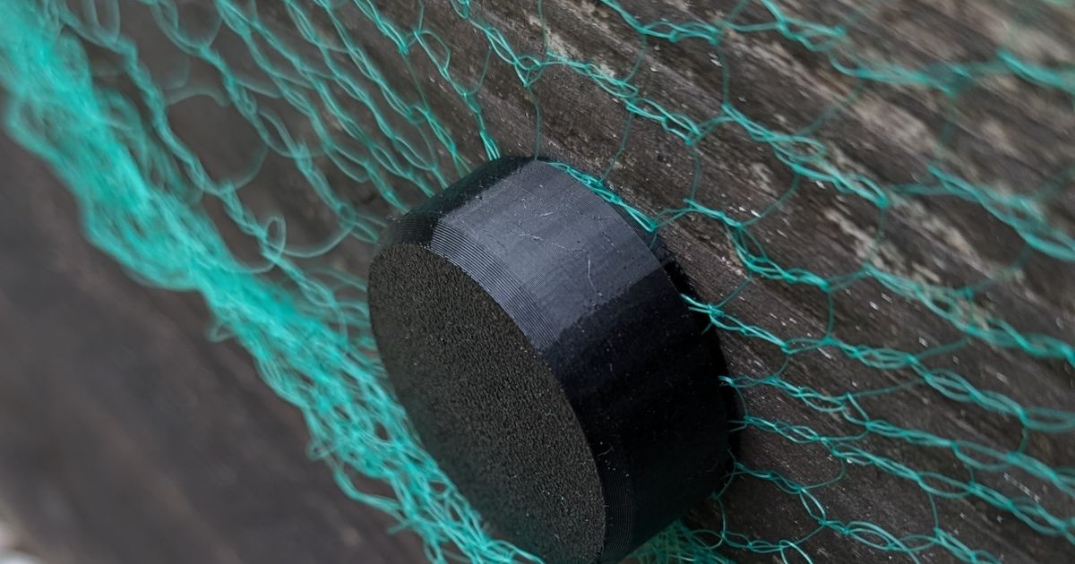 Round net/cord hook with cap by Dennis | Download free STL model ...