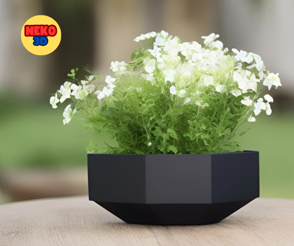 modern design octogonal flower pot by Neko3D | Download free STL model ...