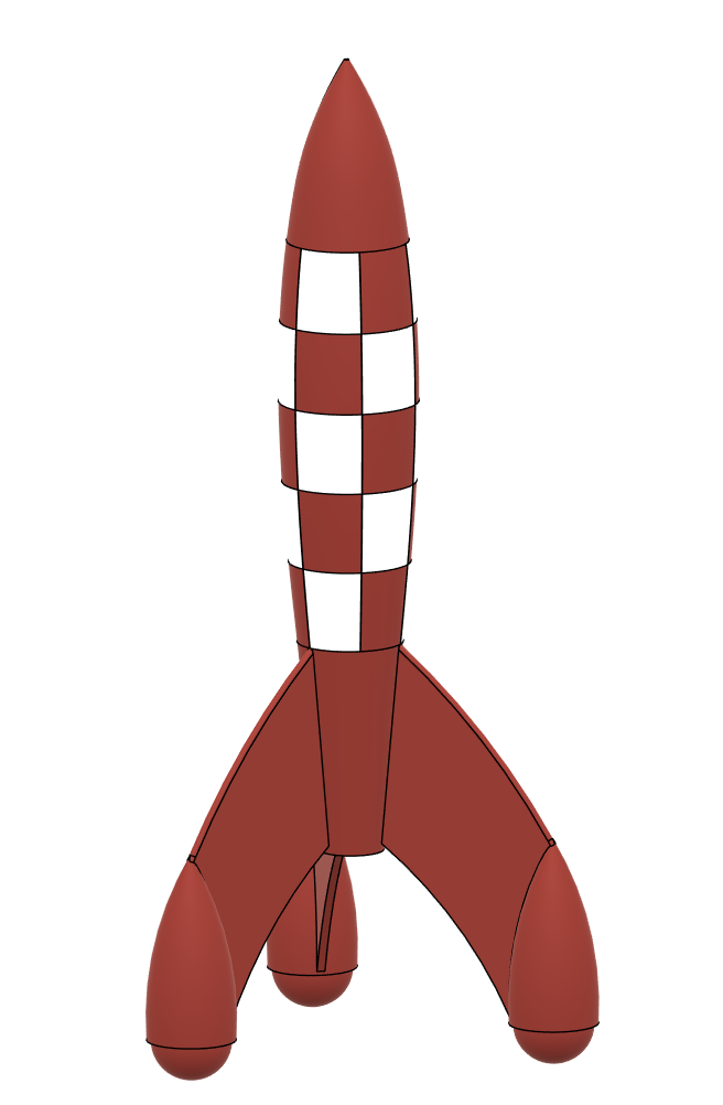 Tintin Moon Rocket by HenrikHorne | Download free STL model ...