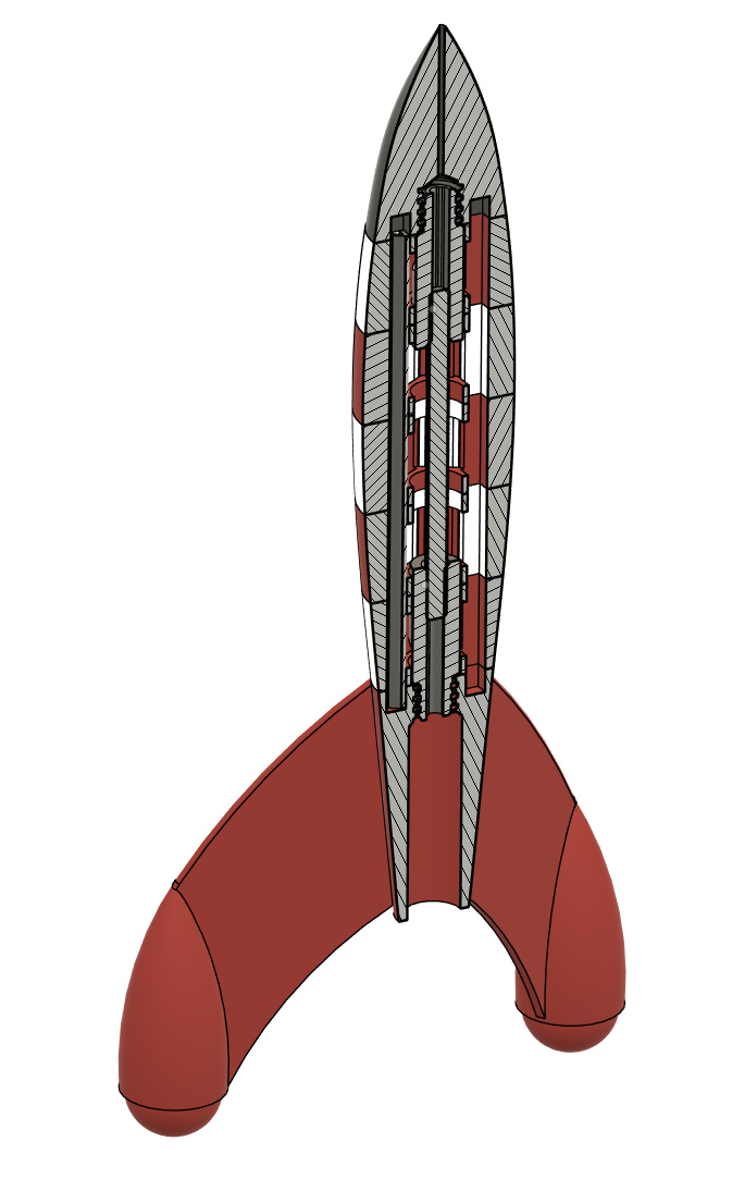 Tintin Moon Rocket by HenrikHorne | Download free STL model ...