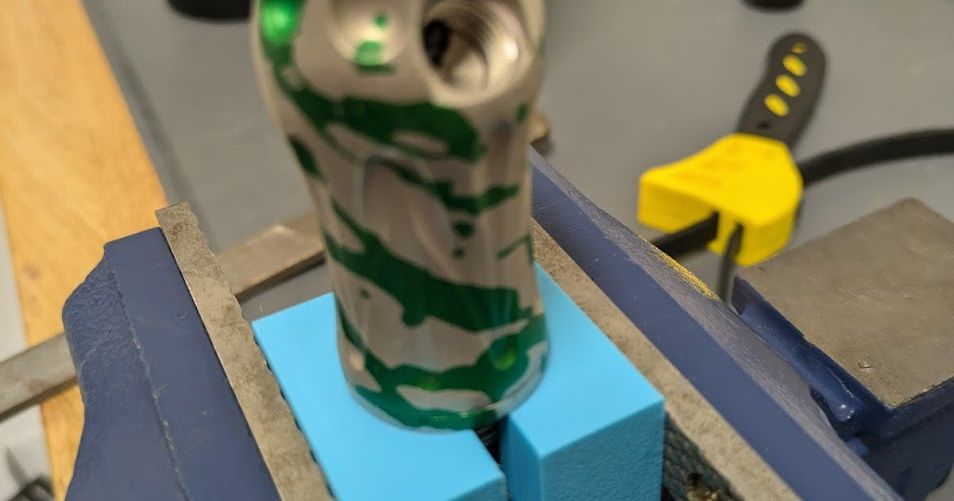 Paintball Regulator End Cap removal tool / clamshell vise block for 1/2 ...