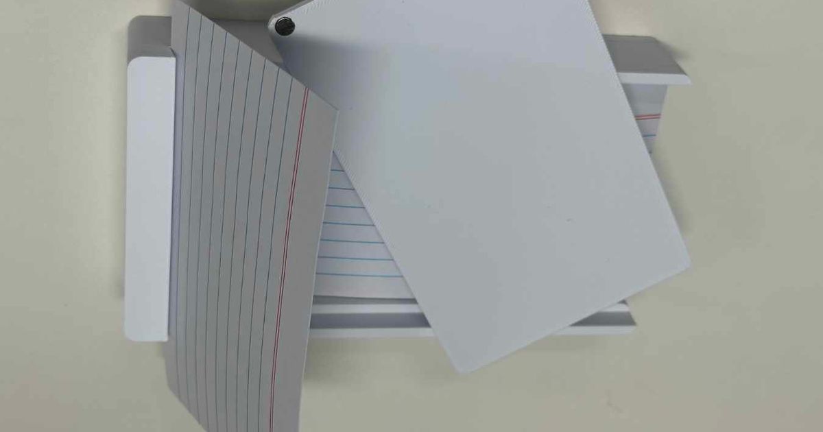3 * 5″ (76 * 127mm) index card holder by zc | Download free STL model ...