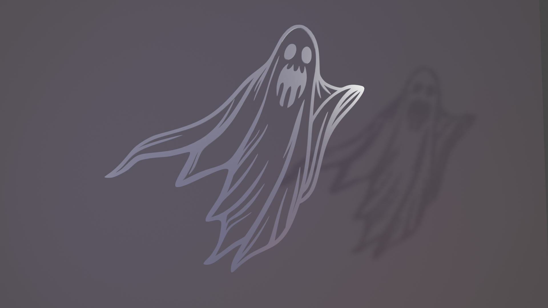 Spooky Ghost w/ multiple faces Halloween Wall Art Cutout by ...