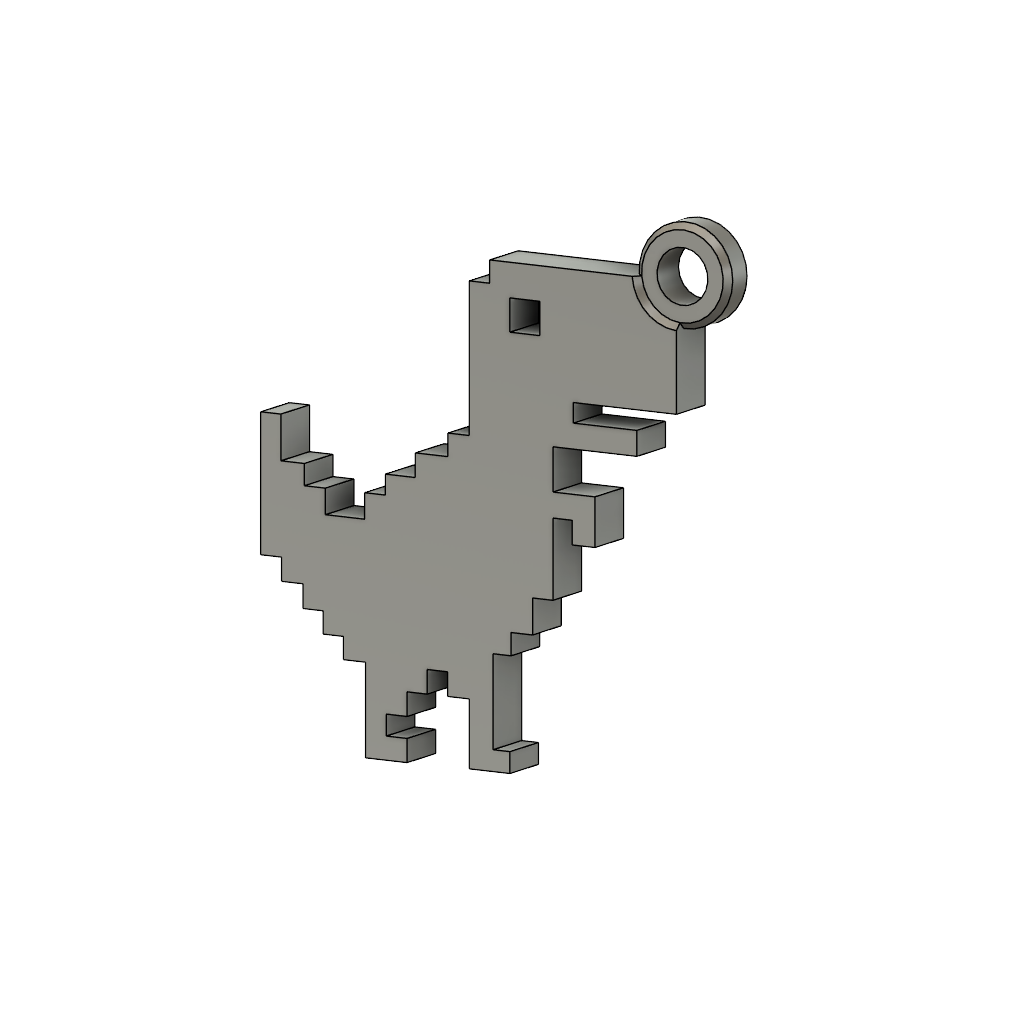 Dino Chrome Keychain by Next3D | Download free STL model | Printables.com