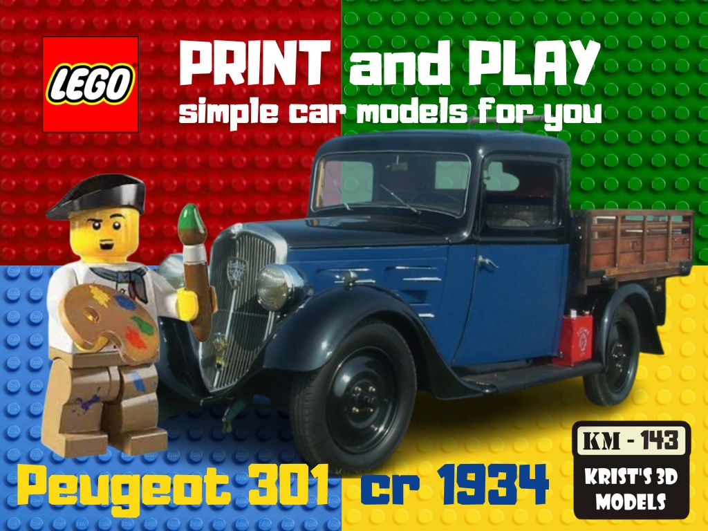 LEGO Peugeot 301 cr 1934 pickup by Mgr. Pavel Krist | Download free STL ...