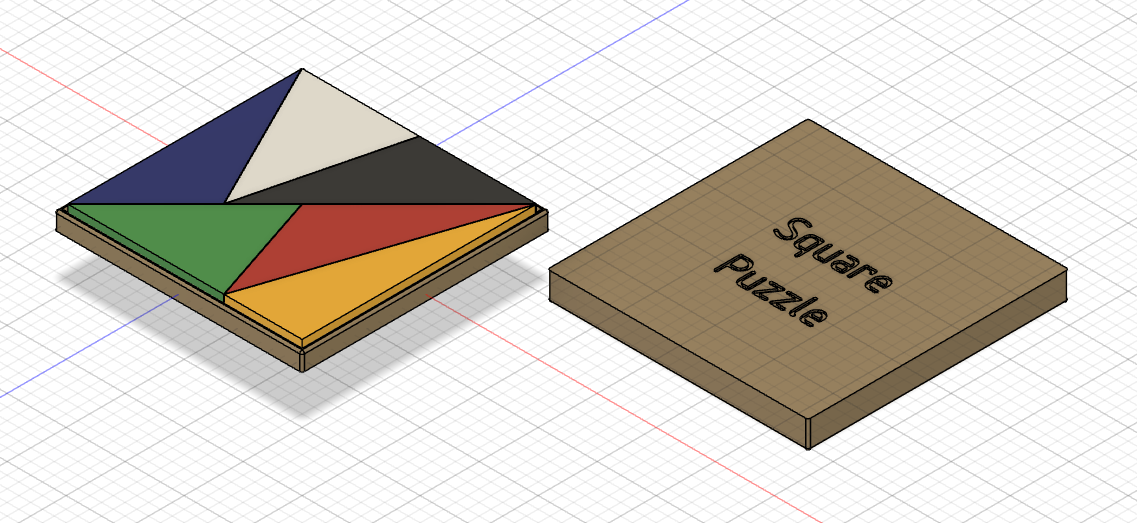 Equidissection of a square puzzle by jcjames_13009 | Download free STL model | Printables.com