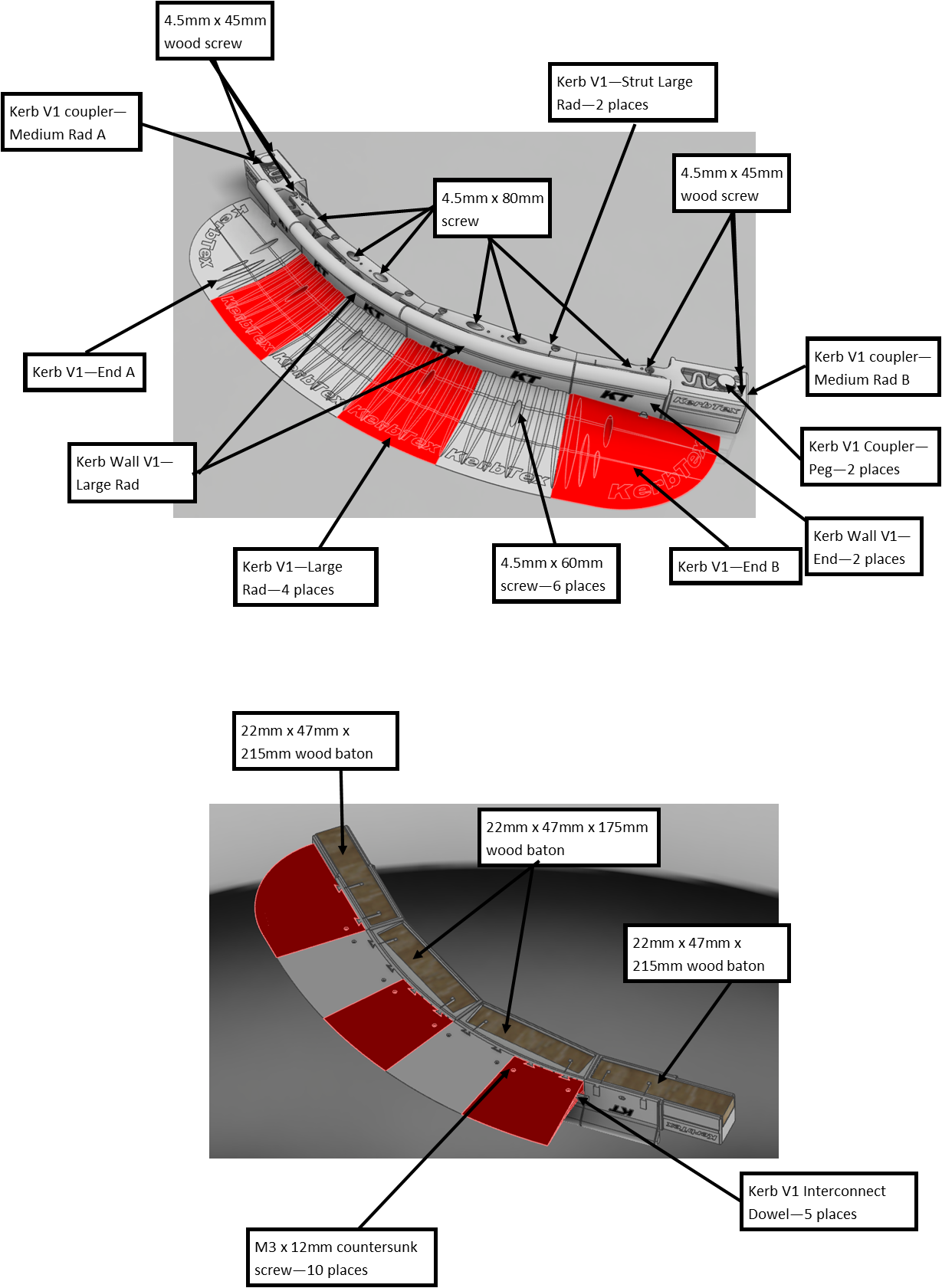 TexRC KerbTex Large Radius (600mm) 45deg Corner by BigH | Download free ...