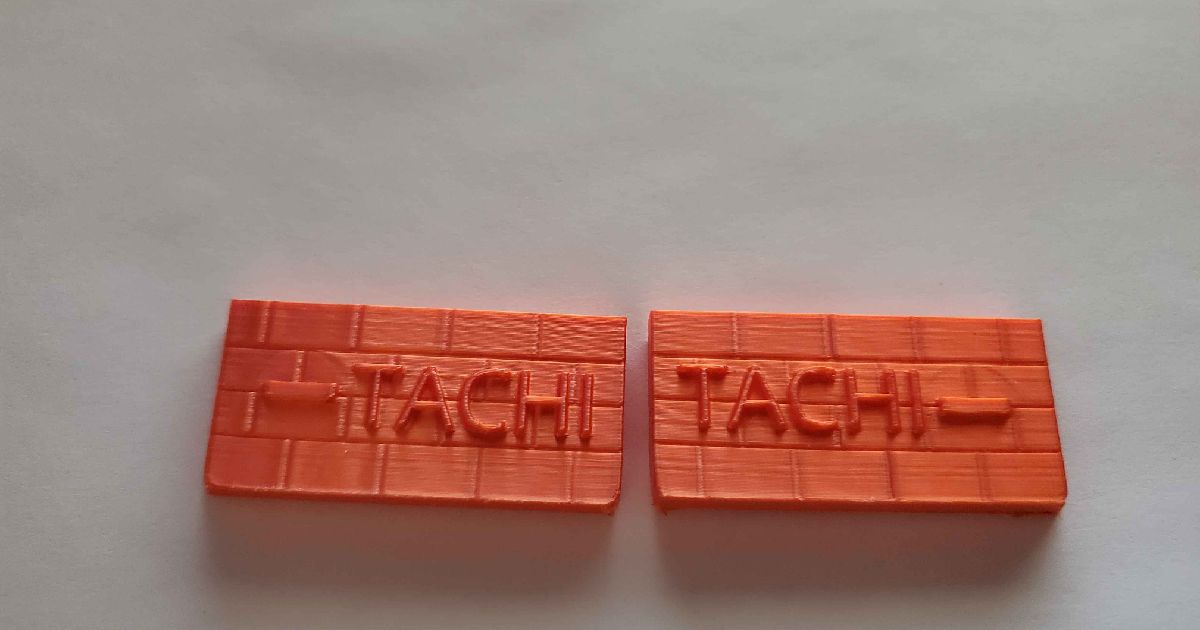 TACHI Nameplates and Ship Number por Madac | Descargar modelo STL ...