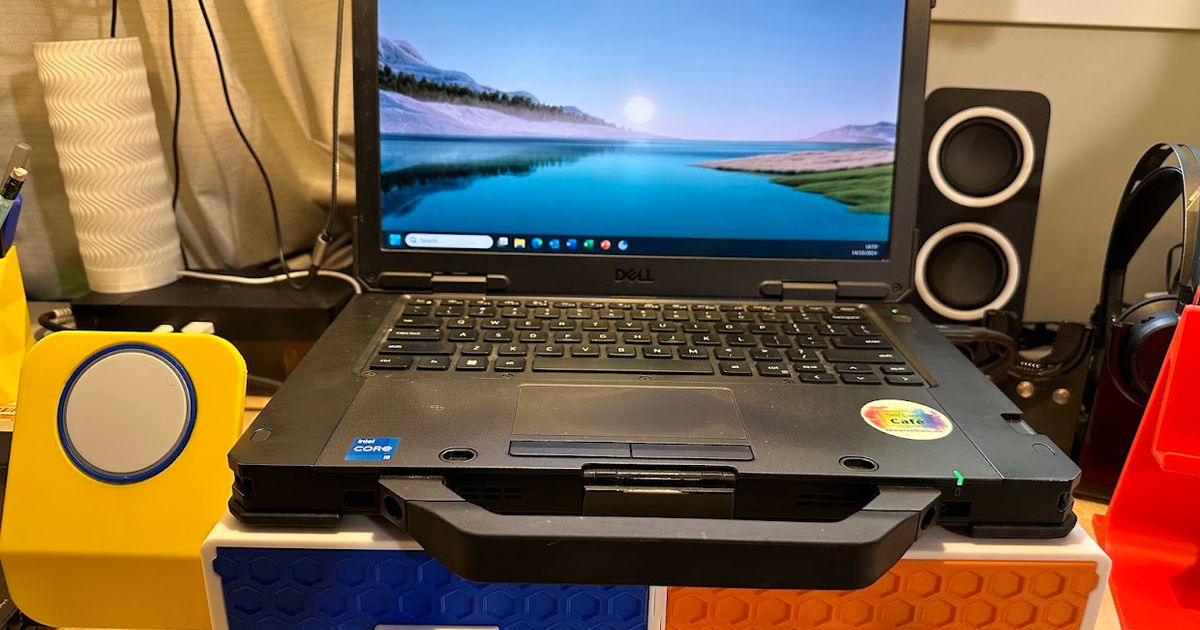 Gridfinity Laptop Riser with Drawers 2 by 4x5 by deuteranomalous1 ...