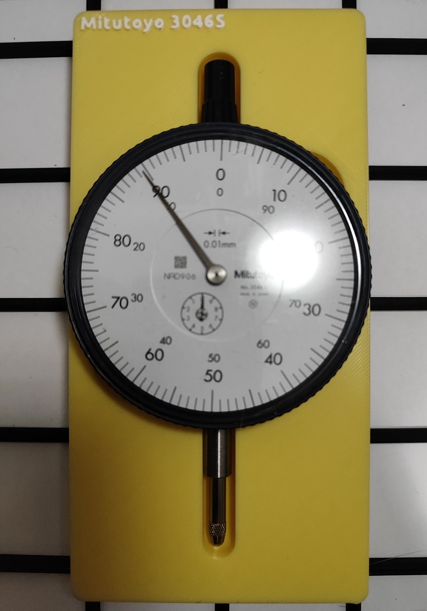 Gridfinity holder for Mitutoyo 3046S dial indicator by Filipe Laíns ...