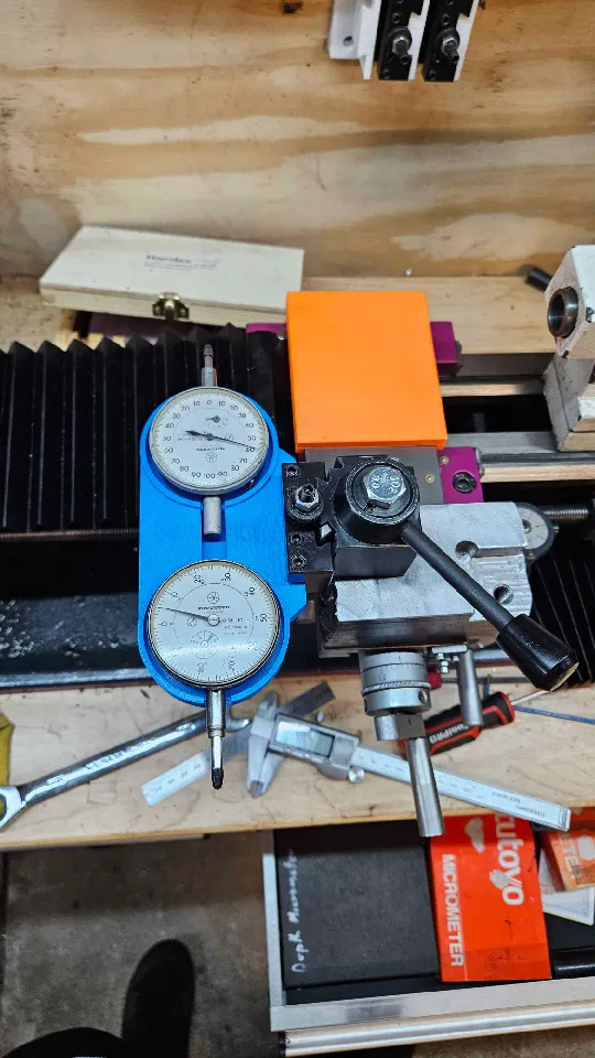 Dual Dial Indicator Lathe Tool Post Mount by Biasedopinion | Download ...