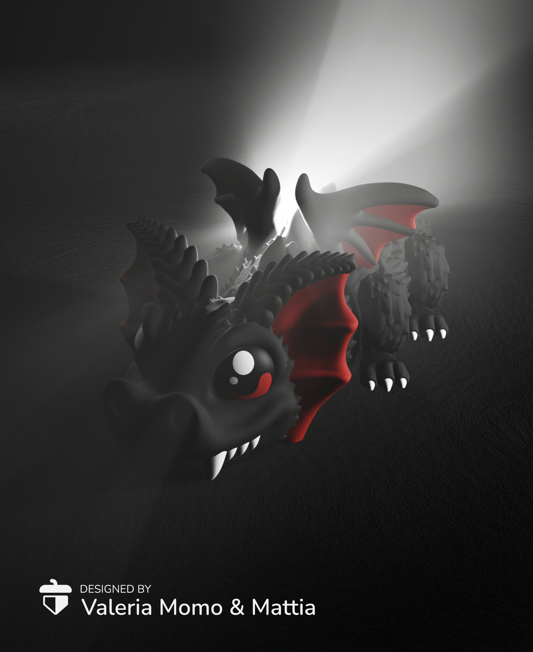 Articulated Bat Dragon by Valeria Momo & Mattia | Printables Store