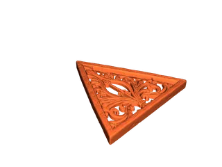 Scroll Art in an Isosceles Triangle by Peter Farell | Download free STL ...