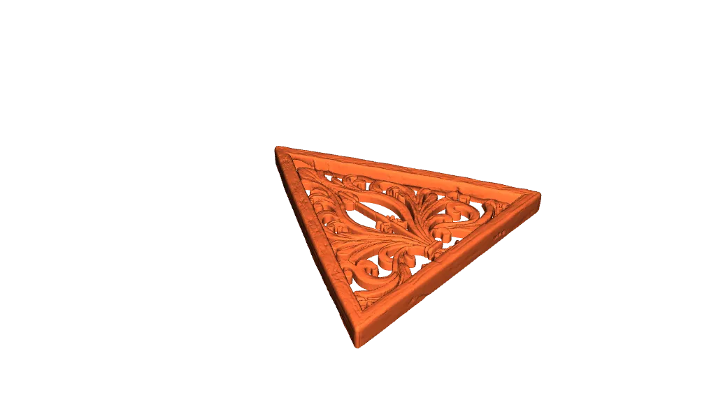 Scroll Art in an Isosceles Triangle by Peter Farell | Download free STL ...