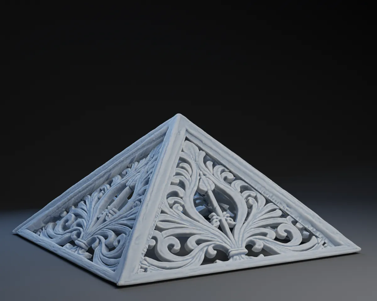 Pyramid with Scroll Art by Peter Farell | Download free STL model ...