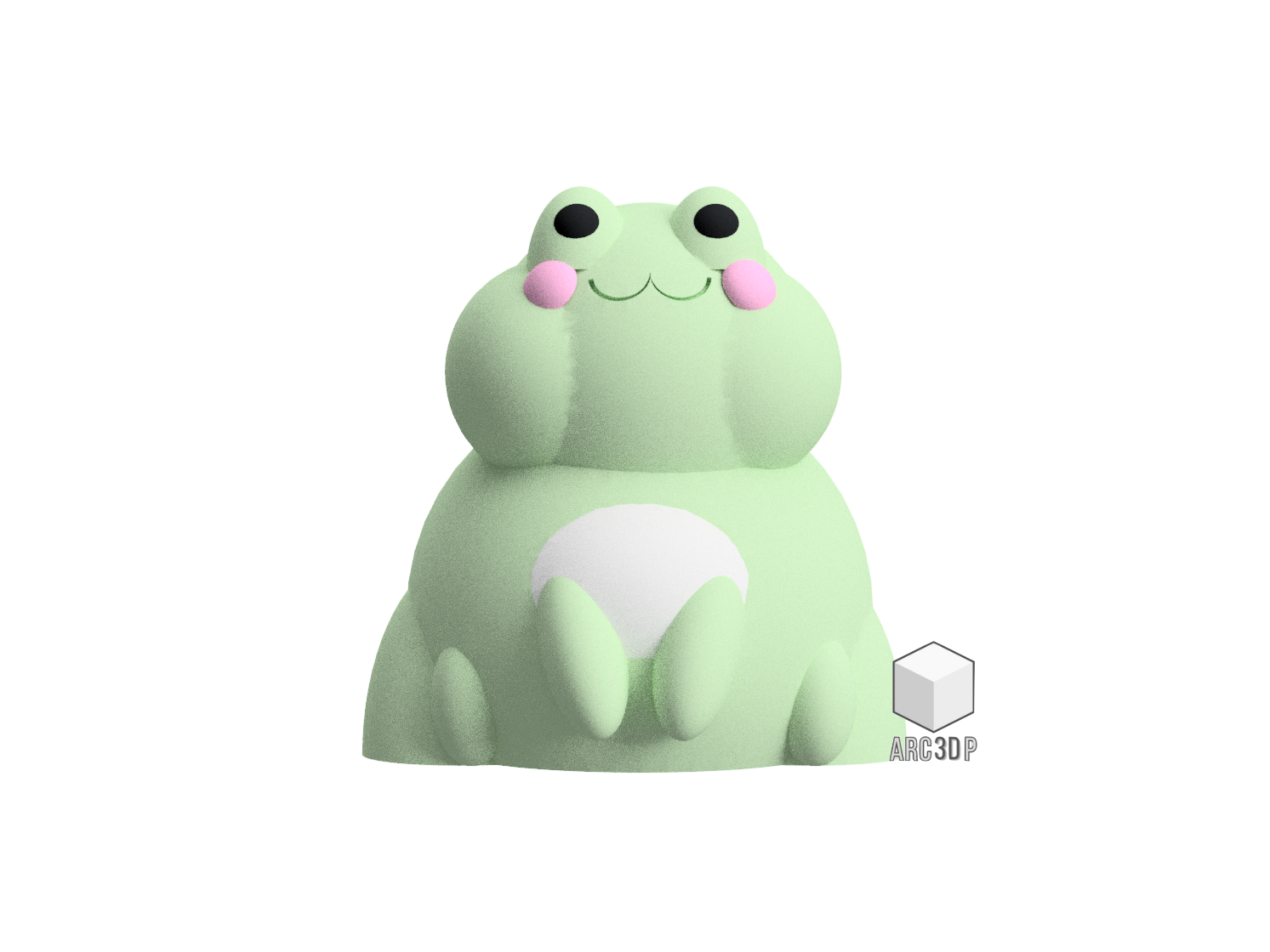 Chonky Frog with Mushroom Hat by arc3dp | Download free STL model | Printables.com