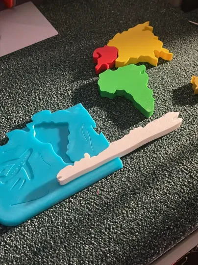 World Map - insert puzzle for kids by ideat0m | Download free STL model ...