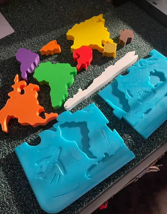 World Map - insert puzzle for kids by ideat0m | Download free STL model ...
