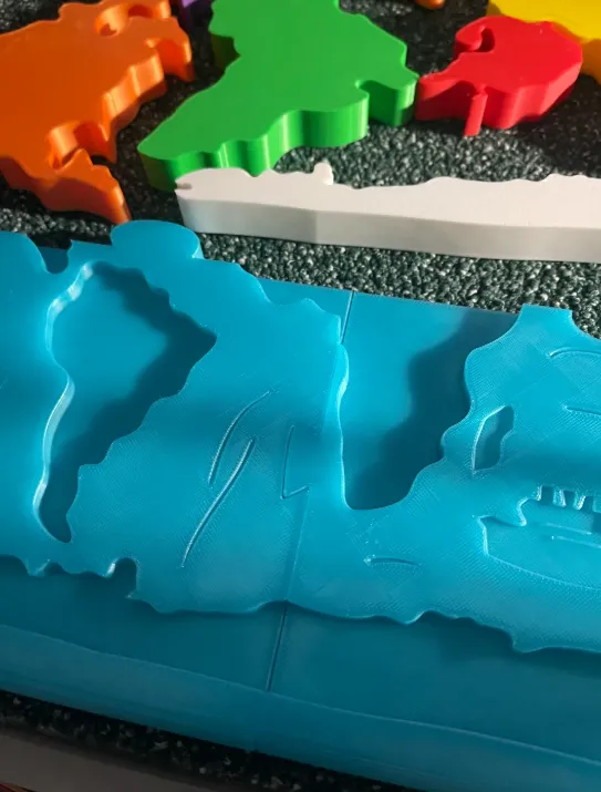 World Map - insert puzzle for kids by ideat0m | Download free STL model ...