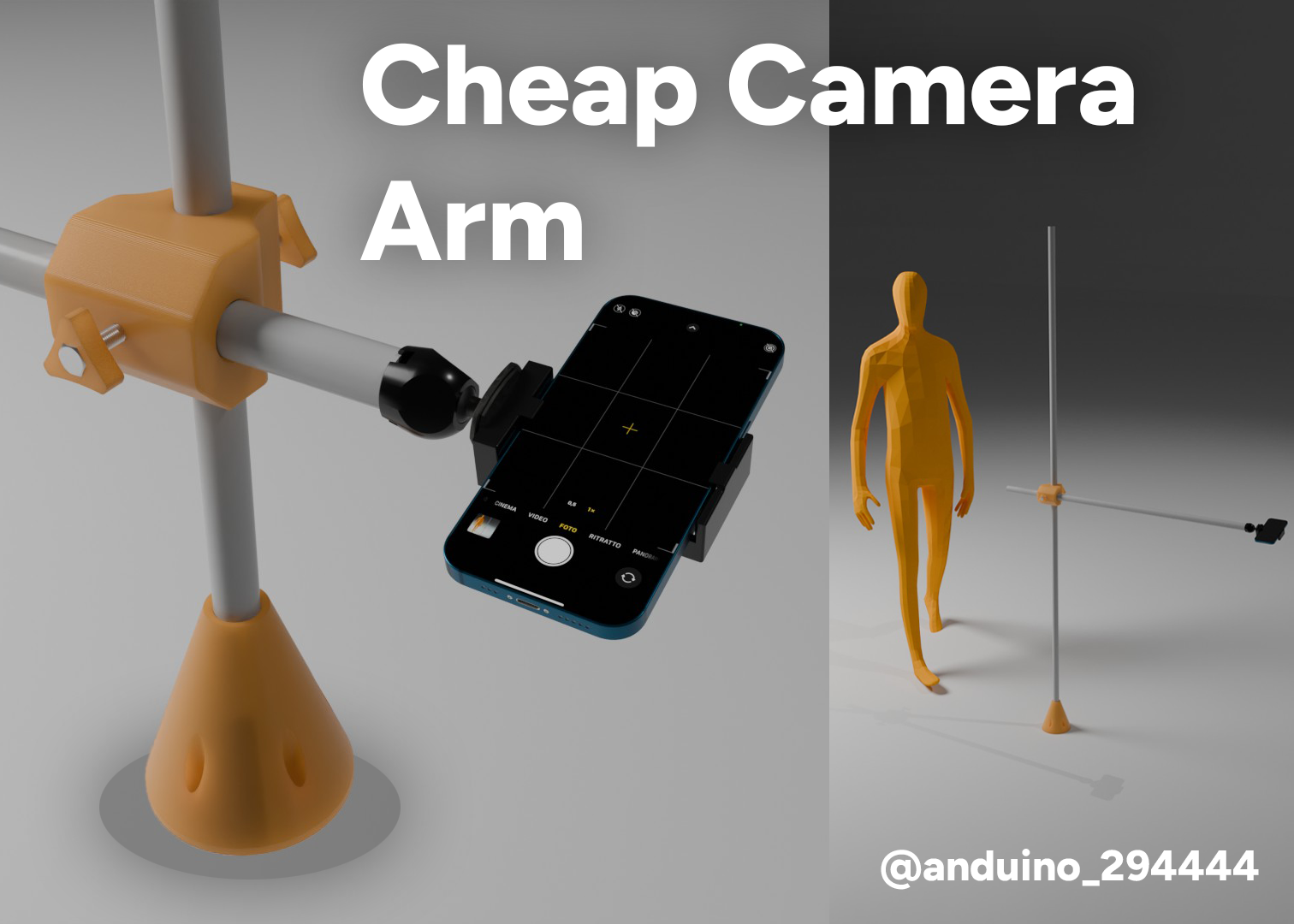Cheap Camera Arm by andino | Download free STL model | Printables.com