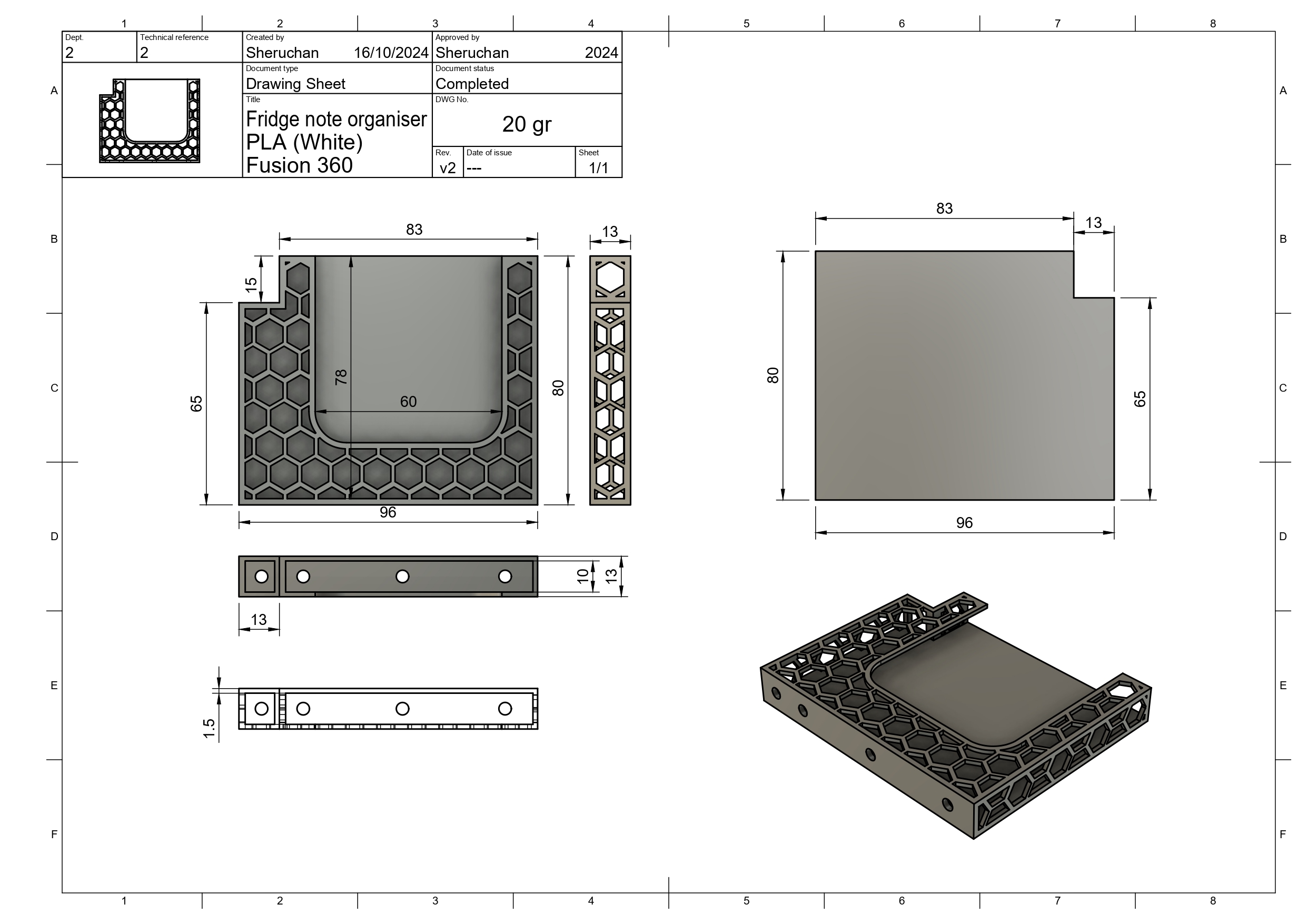 Fridge Note Organizer by Sheruchan | Download free STL model ...