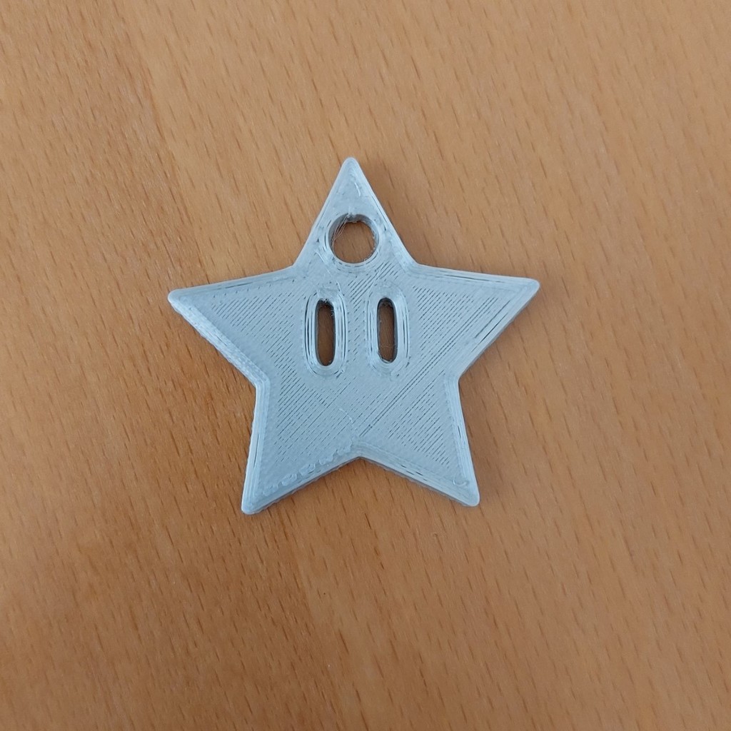 SUPER STAR keychain monochrome - Super Mario Bros by Roary Labs ...