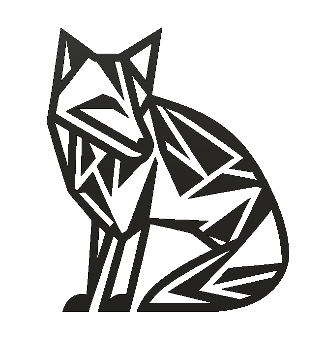 Geometric Fox Wall Art by Chris Erno | Download free STL model ...
