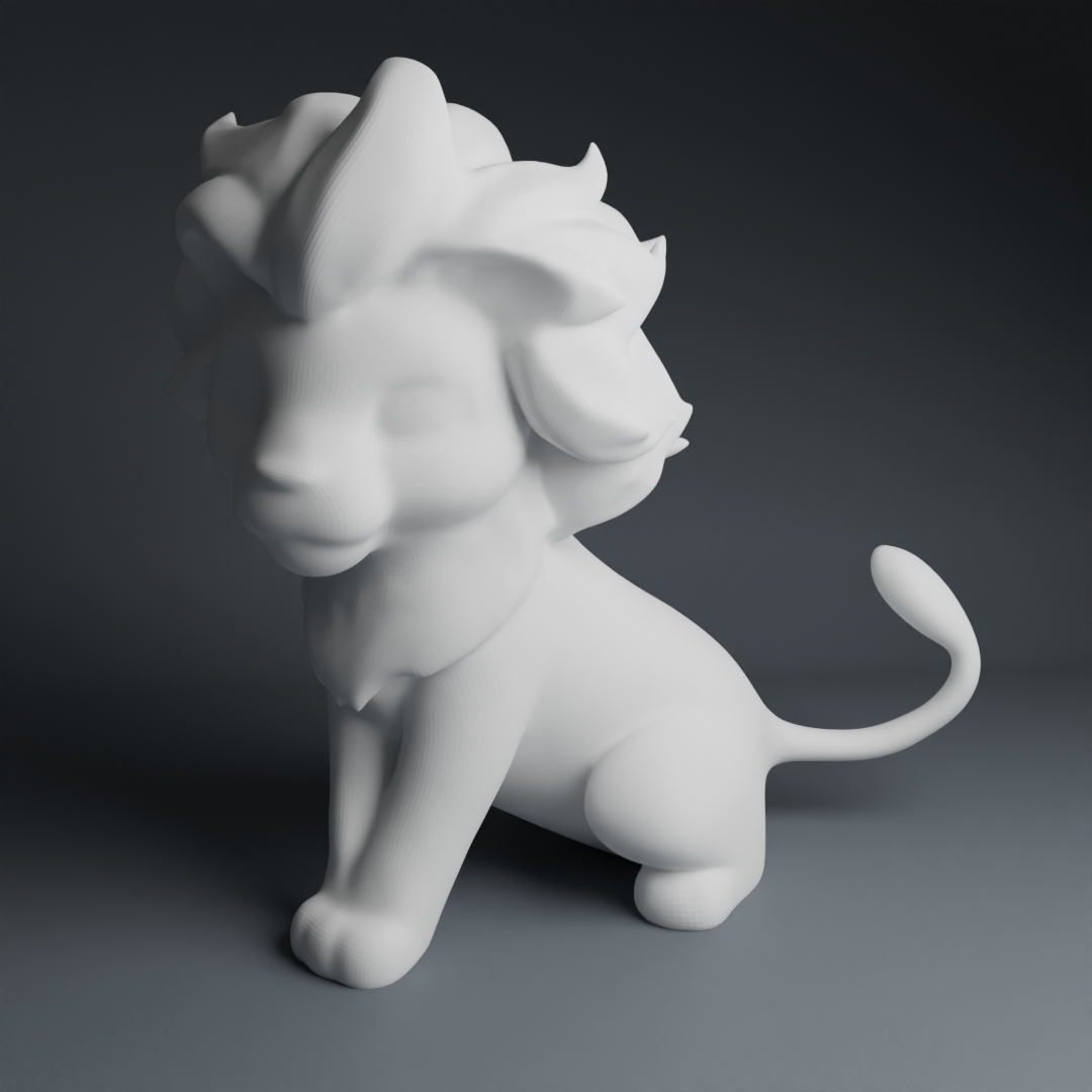 Cute stlized lion by Maker81 | Download free STL model | Printables.com