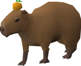 OSRS Capybara with a orange on its head by Monk Fists | Download free ...