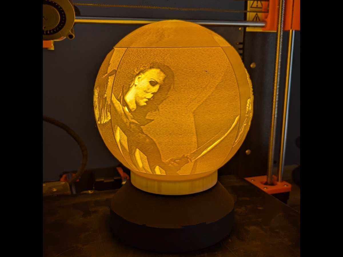 Horror Movie Lithophane Globe por Taylor Herrin | Descargar modelo STL ...