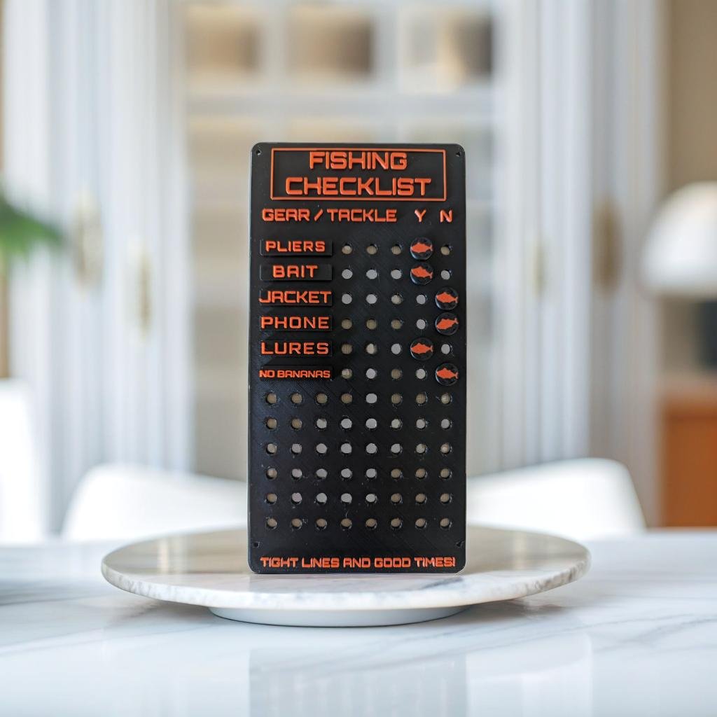 Indoor Fishing Checklist Pegboard by AHAC EL | Download free STL model ...