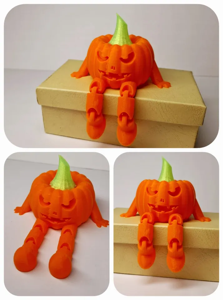Articulated Pumpkin (Print in Place) by Flexi-Maker | Download free STL ...