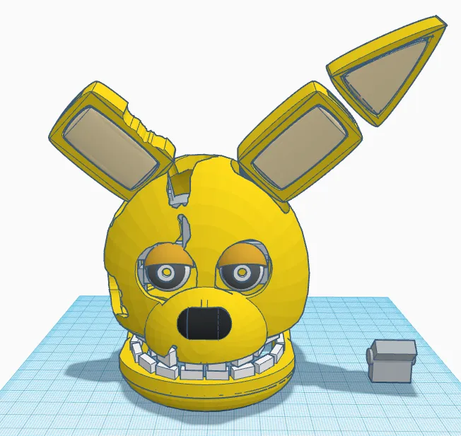 FNAF The Yellow Rabbit Cosplay Head by AlaggyRedHairedMan | Download ...