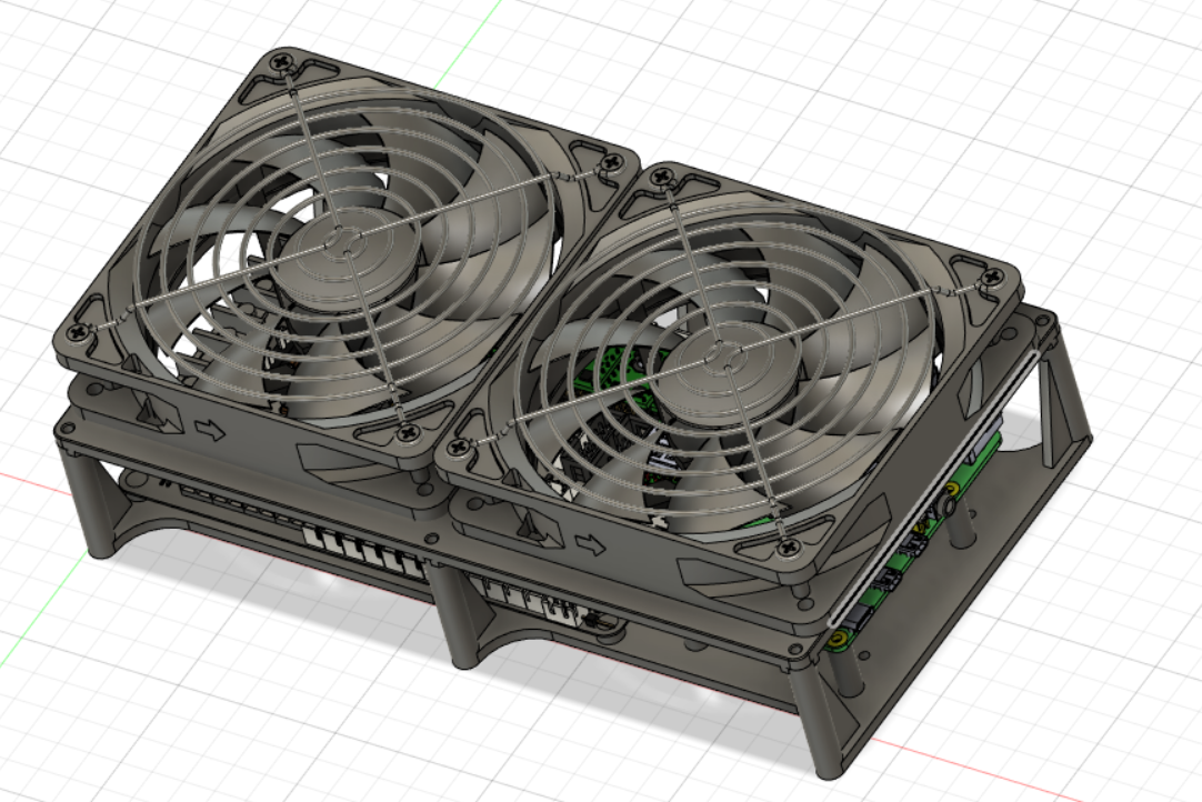 Octopus and PI din mounted fans holder von blacksmithforlife ...