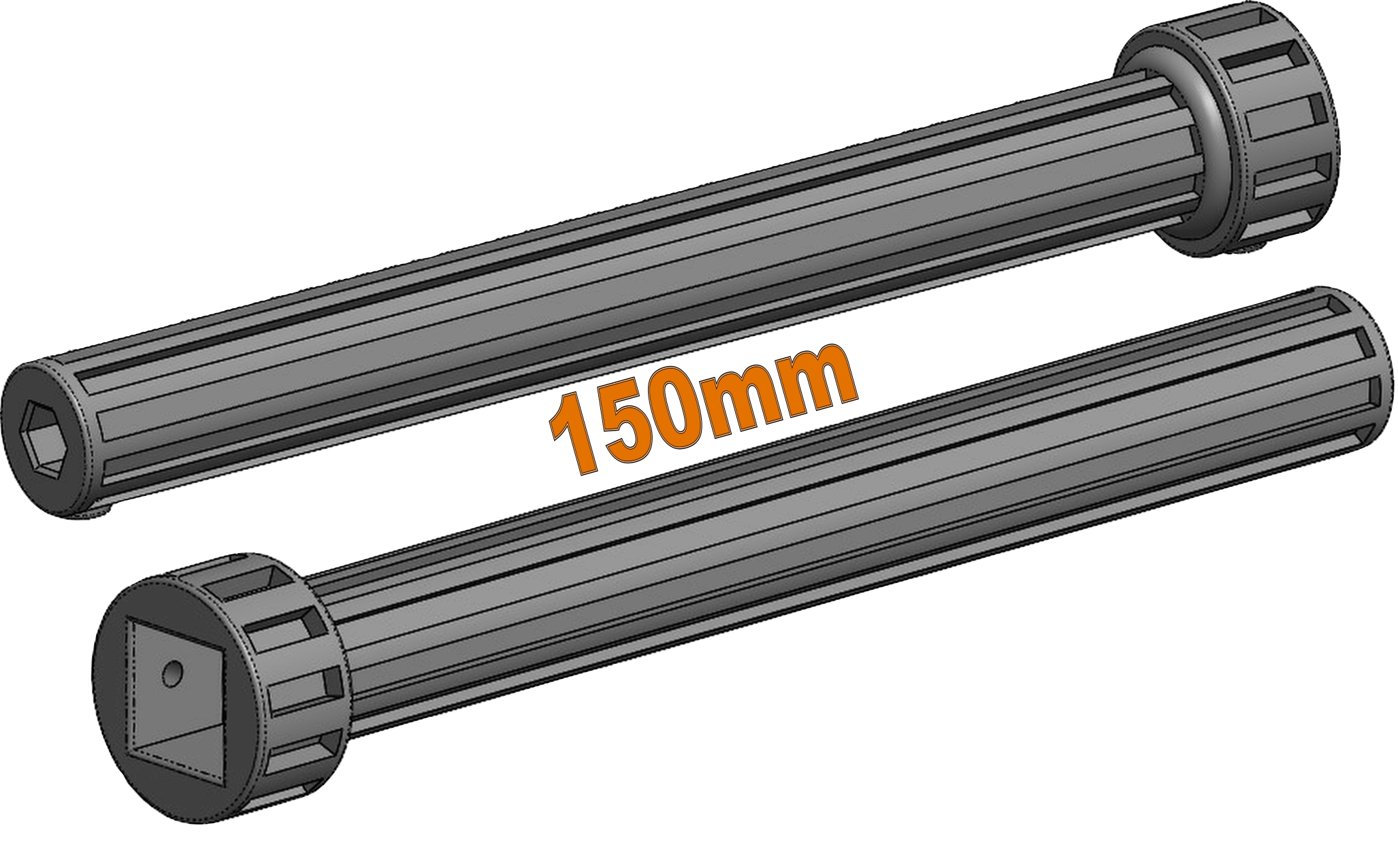 Adapter 1/2 square to 1/4 hex bit 150mm by NERDCORNER | Download free ...