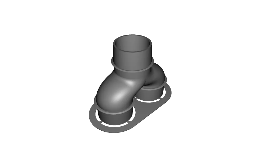 y adapter for exhaust vent by Chainsawmother | Download free STL model ...